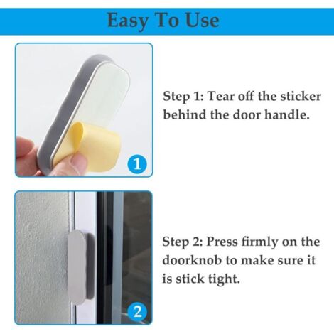 Lot de 2 gris poignées de porte de balcon, poignées de porte, poignées ...