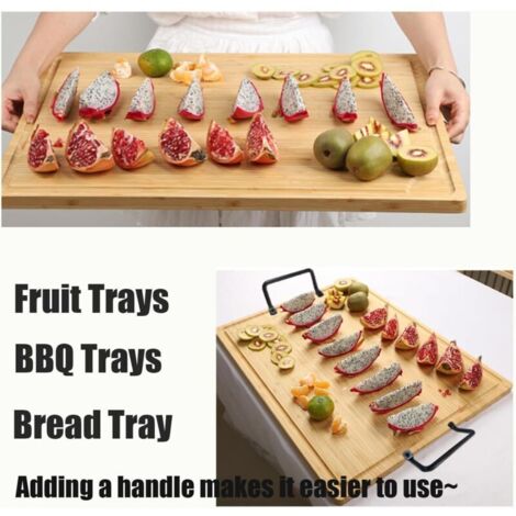 Lot de 4 poignées de meuble pour planche à découper, noir mat, pour ...