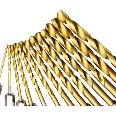 1,5mm - 6,5mm 13PCS HSS Forêt Plaqué en Titane Set Changement Rapide 1/ ...