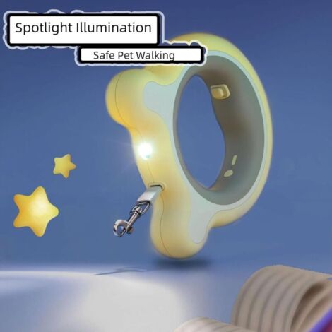 Laisse rétractable pour animaux de compagnie, éclairage pour animaux de ...