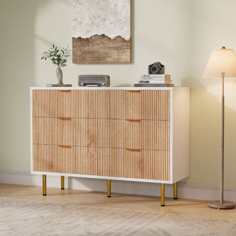Buffet moderne - Buffet de cuisine avec 6 tiroirs - Commode pour ...