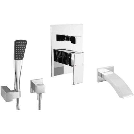 Ensemble de baignoire encastré PaulGurkes, design carré