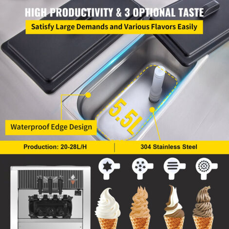 Machine à glace douce Machine de glace commerciale 20-28L/H Machine de ...
