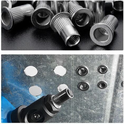 100 Pièces Rivet Ecrou M8, Écrous à Rivets en Acier Inox, Assortiment ...