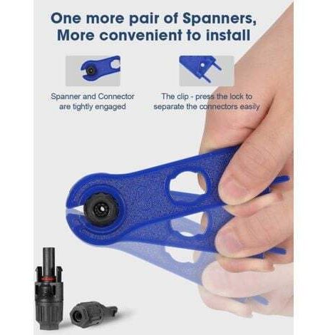 5 Paires Connecteur PV, Connecteur Solaire Photovoltaïque AVCE Clés ...