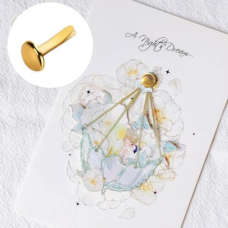 Lot de 200 mini attaches parisiennes en métal doré 8 mm x 17 mm pour ...