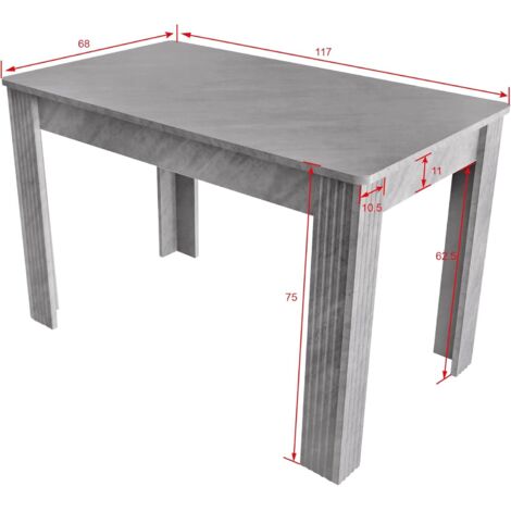 Table de Salle à Manger 117 cm Table à Café Rectangulaire, Îlot de ...
