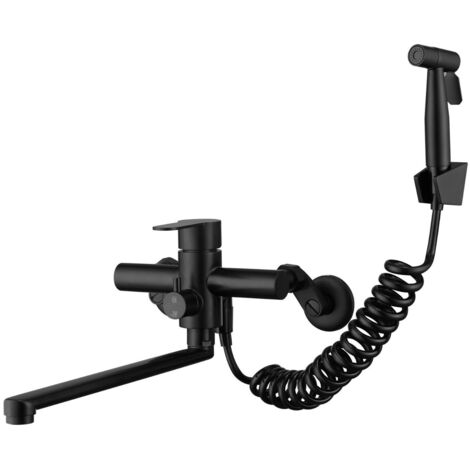 Robinet Mural Noir, Robinet De Cuisine Montage Mural,Alimentaire Avec ...