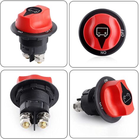 Interrupteur de Batterie Interrupteur Isolateur de Batterie 12-24V 200A ...