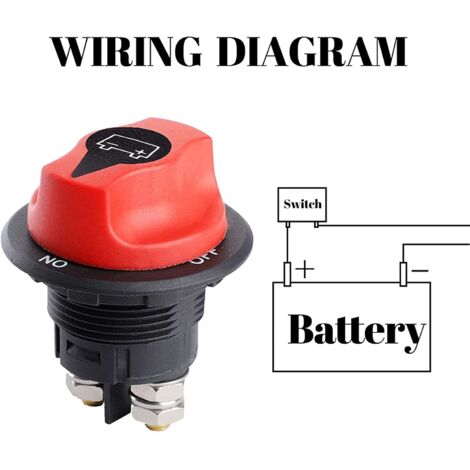 Interrupteur de Batterie Interrupteur Isolateur de Batterie 12-24V 200A ...