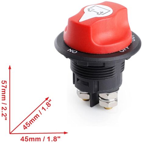 Interrupteur de Batterie Interrupteur Isolateur de Batterie 12-24V 200A ...