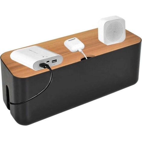 Cable Box Range Cable Rangement(Noir), Boîte pour câbles, Boîte Cache ...