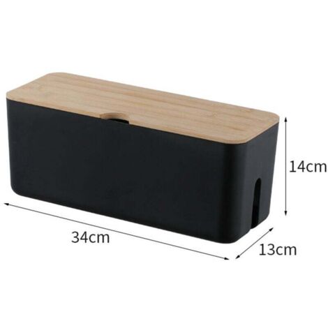 Cable Box Range Cable Rangement(Noir), Boîte pour câbles, Boîte Cache ...