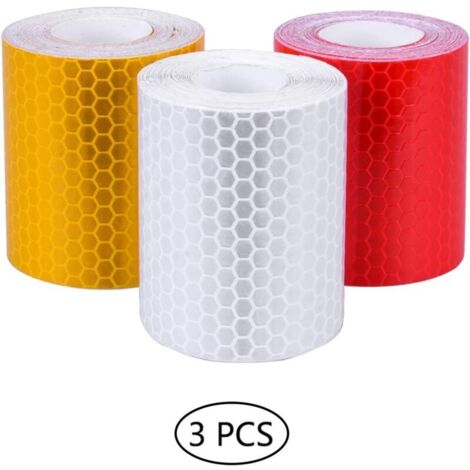 3 Rouleaux Bandes Réfléchissantes de Sécurité Bande Sticker pour ...