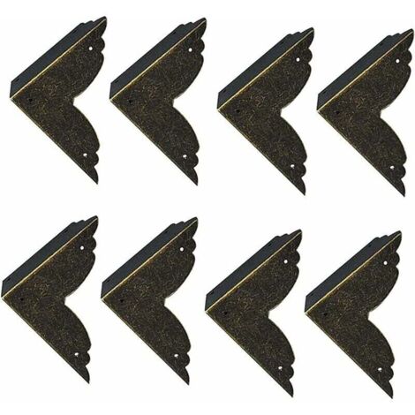 Lot de 8 Protecteurs Décoratifs d'Angle en Fer, Métal Bronze pour ...