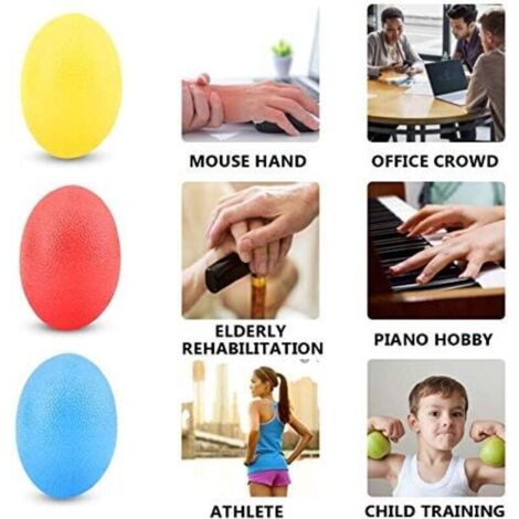 Entraîneur de Main Entraîneur de Doigts Balles de préhension en Forme d ...