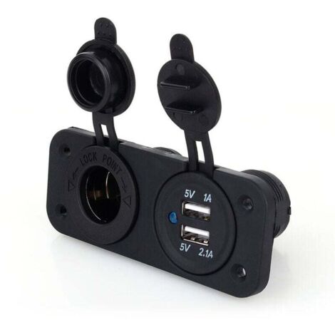 Double USB Voiture Auto Allume-Cigare Prise Splitter 12V Chargeur ...