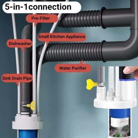 Joint de Tuyau de Machine à Laver,40-75mm Adaptateur de Vidange pour ...