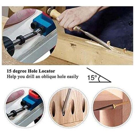 14PCS Gabarit de Trou de Poche, 15° Guide de Menuiserie Positionneur de ...