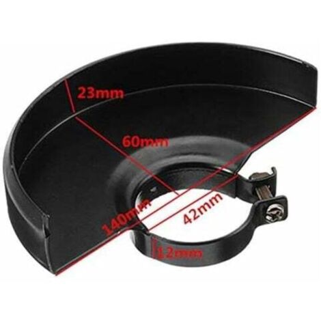 Protection de roue en métal noir pour meuleuse d'angle 125 mm
