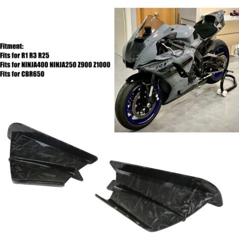 Becquet latéral à aile fixe modifié pour moto, adapté au motif marbre ...