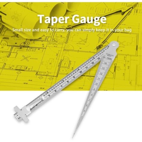 Stainless Steel Welding Taper Gap Gauge Depth Ruler Hole Inspection Tool