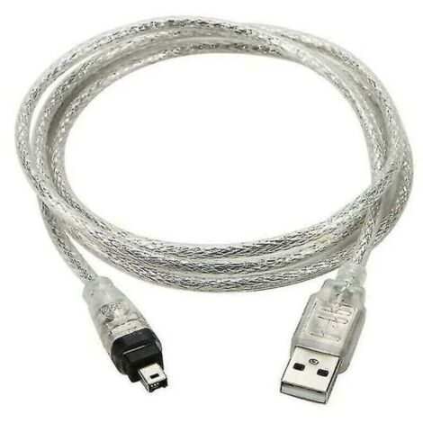 Câble adaptateur USB mâle vers Firewire Ieee 1394 4 broches Ilink câble ...