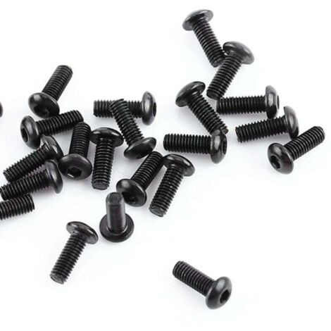Assortiment de 250 vis à six pans creux M3 en acier allié noir avec ...