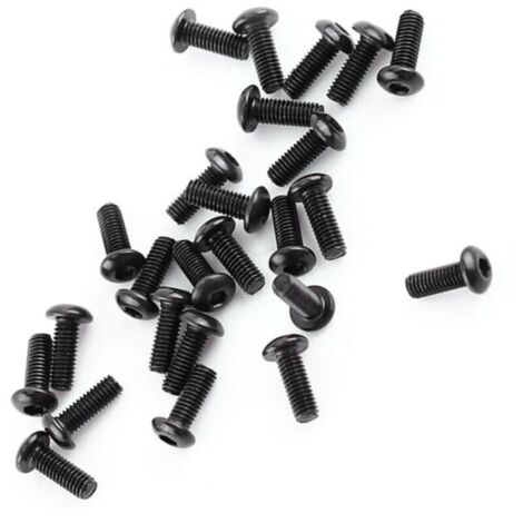 Assortiment de 250 vis à six pans creux M3 en acier allié noir avec ...