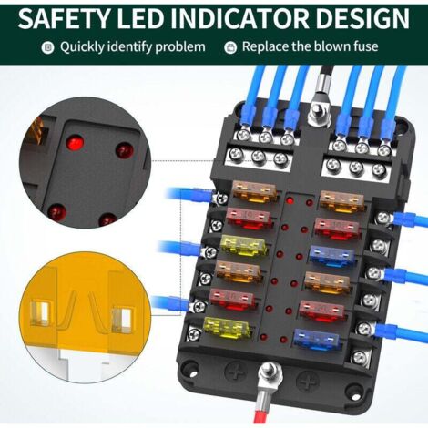 Blocs Fusible Lame ATC/ATO, Porte Fusible Voiture OUYLAF, Boîte ...