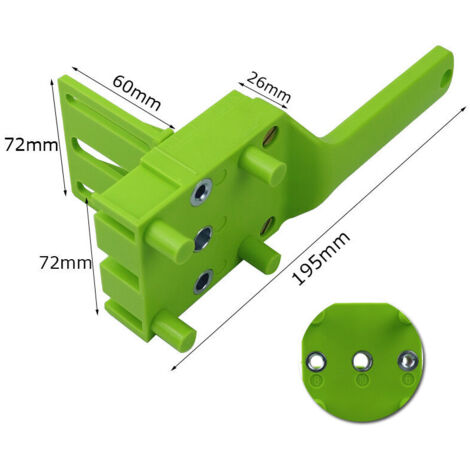 4 Piece Woodworking Straight Hole Locator ABS Plastic Hole Punch ...