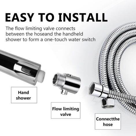 Stop Douche, 2 PCS Vanne d'Arrêt pour Pommeau de Douche avec ...