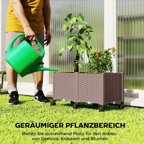 Potager de balcon autonome plastique AMXCNOY bac fleurs et légumes ...