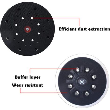 150 mm (6 pouces) Plateau de ponçage 8 trous compatible avec les ...