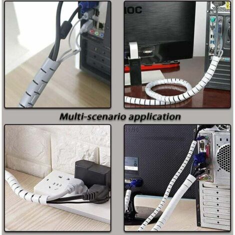 Système de Gestion des Câbles, 22mm10M de Spirale Cache Cable Serre ...