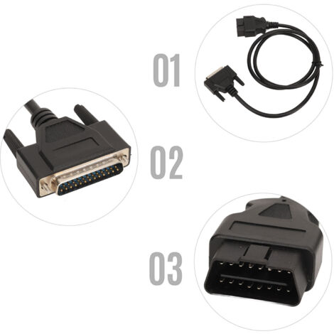 Câble de diagnostic OBDII 12 V haute flexibilité pour la lecture des ...