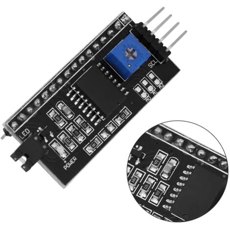 Carte adaptatrice LCD1602, interface IIC/I2C, module convertisseur 5 V ...
