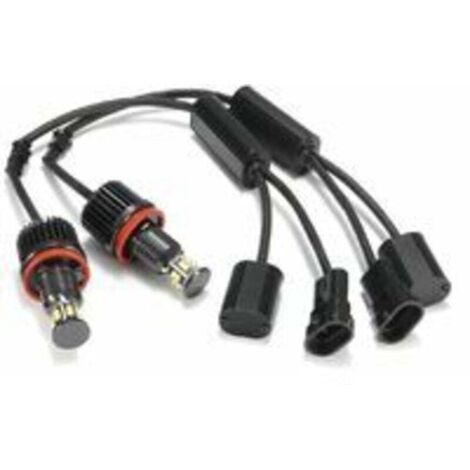 2 pièces 120 W H8 LED Auto Phare De Voiture Ange Eye Ring Ampoule Pour BMW E82 E87 E88 E90 E91 ...