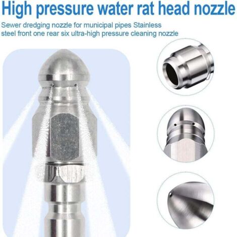 Buse de nettoyage haute pression en acier inoxydable pour déboucher les ...