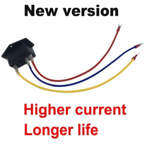 15A 250V Rocker Switch On/Off Power Socket Inlet Module Plug 10A Fuse ...