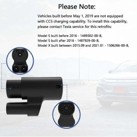 Adaptateur de charge CCS2 vers Type 2 Tesla, adaptateur de charge pour ...