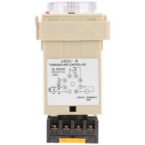 Contrôleur de température analogique à cadran E5C2-R, instrument de ...