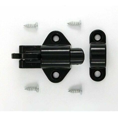 Loquet à fermeture automatique (Noir) Serrure de porte à ressort ...