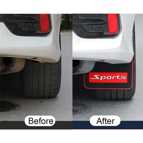 2 Pieces Car Mudguard Universal Rubber Mudguard Soft Crash-Free Front ...