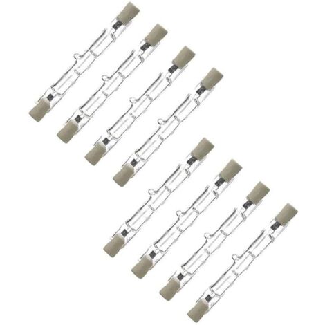 Lot de 8 Ampoule stylo halogène R7S 118 mm 300 W à intensité variable ...