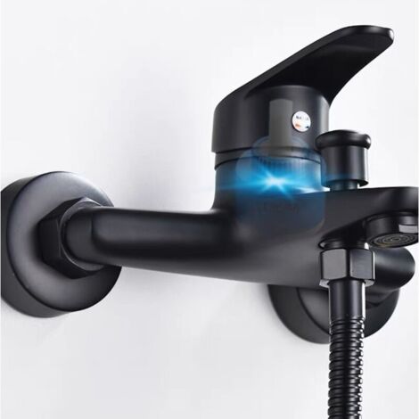 Robinet de baignoire noir mitigeur robinet de douche épaissi robinet