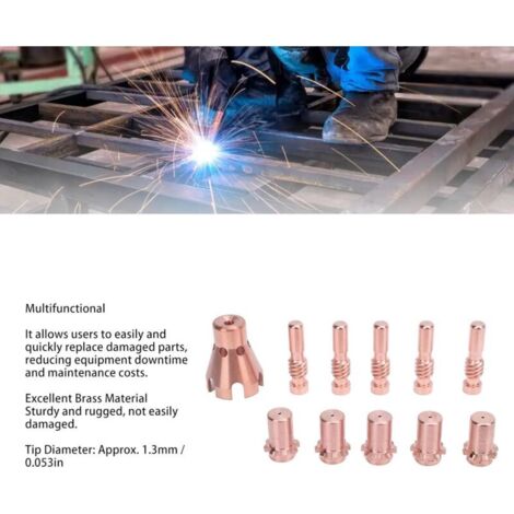 11pcs SET MIG Souding Gun Accessory Kitter Cutter PCT80 Electrodes TIPS ...