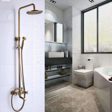 Équipement de douche avec douche à main, tuyau de douche vintage ...