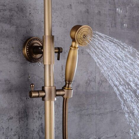 Équipement de douche avec douche à main, tuyau de douche vintage ...