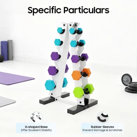 A-Frame Dumbbell Weight Rack, support d'haltères long, 34 x 32 x 65 cm ...